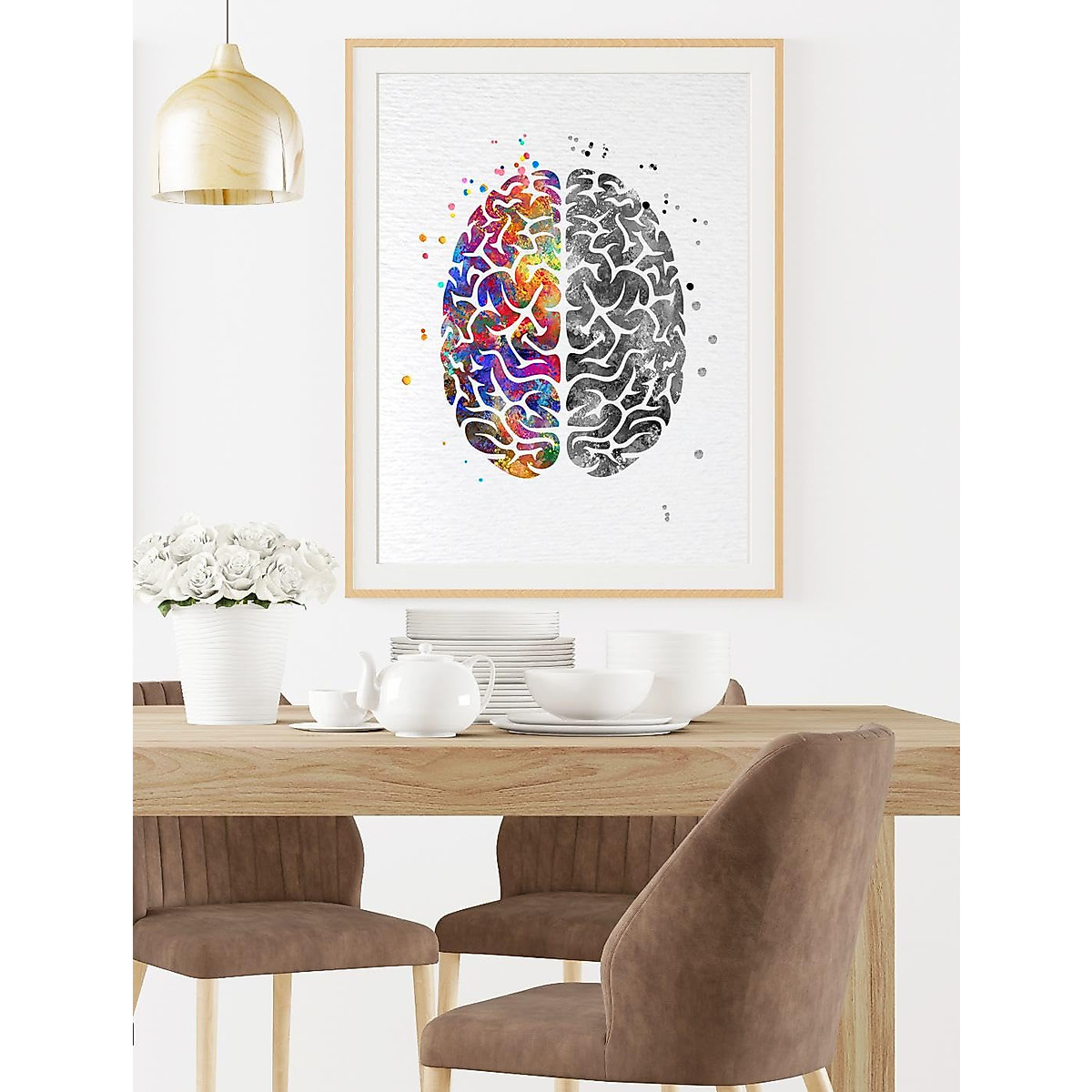 Dignovel Studios 11X14 Unframed Brain Creativity Inspiration Watercolor Art Print Poster Housewarming Wall Giclee Office Home Decor DN526