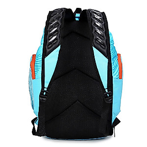 GoFar Lightweight Backpack Large School Bag Travel Rucksack holds shoes basketball Fits 15.6-inch Laptop (Blue)