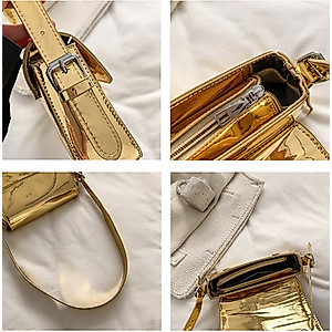 Evening Bag Women Hobo Bag Clutch Y2k Sparkly Silver Purse Tote Handbag Shoulder Party/Cute Crossbody Bags with Wallet