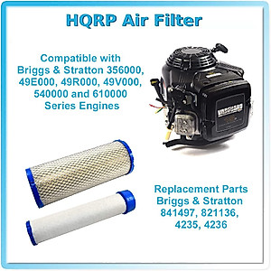 HQRP Filter & Inner Filter Compatible with Toro Z Master Z200 Z253 Z255 Z256 Z257 Z286E Z150 Z153 Z350 Z355 Z450 Z500 Z550 Z553 Z557 Z560 Z588E Series Mowers, 1083810/989763