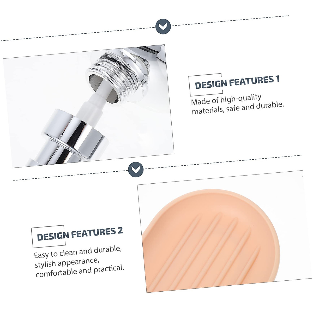 Cabilock 1 Set Bathroom Set Tray Decor Plastic Toothbrush Holder Toothbrush Holder Cup Lotion Pump Bottle Vanity Decor Black Trim Foaming Handwashing Fluid Plating Dressing Table