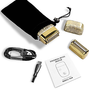 GSKY Electric Razor, Double Foil, Foil Shavers for Men,2 Speeds,Electric Shavers for Men,Beard Trimmer with 2 Foil,Cordless Barber Shaver Beard Trimmer,Barber Supplies Gifts for him