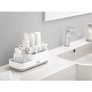 Joseph Joseph 70513 EasyStore Bathroom Storage Organizer Caddy Countertop, Gray, 11.9 x 11.6 x 24.9 cm