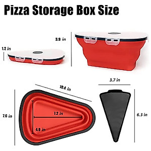 Pizza Storage Container Collapsible Leftover Pizza Box Pack with 5 Triangle Pizza Serving Trays Pizza Slice Containers Expandable Silicone to Save Space and microwave, Dishwasher (Red)" But it is listed as "quskay 10Pcs Plastic Water Bottle (1000L)