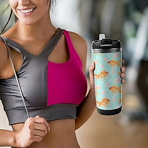 Bubblegum Fish Travel Coffee Mug Reusable Insulated Drinking Cup with Lid for Home Outdoor Works 13 Oz