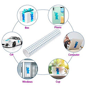 Transfer Tape for Vinyl, Selizo 20 Pack Vinyl Transfer Tape Clear Contact Paper for Cricut Vinyl Craft