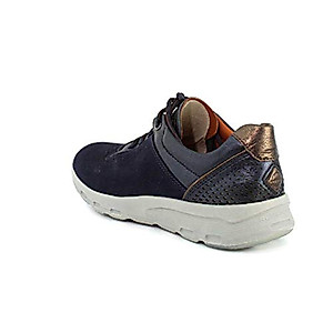 Rockport Womens Lets Walk W Ubal Blue Nubuck Sneaker - 8 M