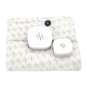 Hidden Heat Electric Couch Cushion Warmer by Spotwarm; Wireless RF Remote, Microplush Flannel Heated Seat or Single User Bed Warmer 17” by 20”