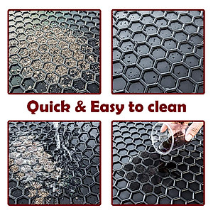 TeddyTT Floor Mats Compatible with Ford Fusion 2013 2014 2015 2016 2017 2018 2019 2020 2021 Heavy Duty Rubber Front&Rear Car Carpet Waterproof Custom Seasons Odorless all weather 2017-2022 Lincoln MKZ