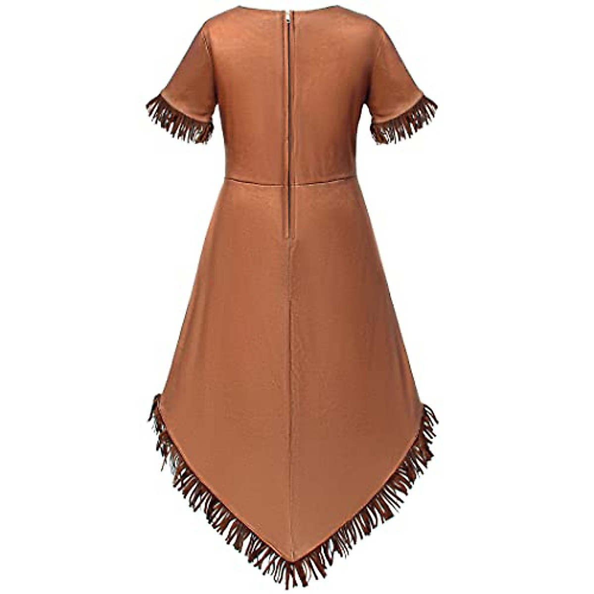Native American Costume Girls Dress Indigenous American Indians Kids Cosplay 8-9 Years Brown