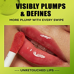 4 Colors Lip Oil Lip Glaze,Fat Lip Oil Big Brush Head Hydrating Lip Glow Oil,Shiny Transparent Lip Gloss Plumping,Long Lasting Nourishing Non-sticky Fresh Clear Smooth Lip Care-A