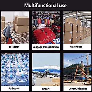 GTFDXJ Portable Folding Trolley Truck, Aluminum Alloy Truck, Multi-Function Trolley, Strong Load-Bearing and Thickening Push-Pull Truck,A