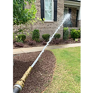 Kasian House Heavy-Duty Brass Garden Hose Nozzle, Easy Adjustable Twist Control Water Hose Sprayer Nozzle, Fits Standard Hoses, Garden Sprayer, Spray Nozzle