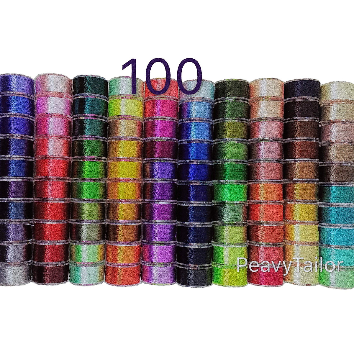 100 Pcs/Colors Prewound Sewing Bobbins Thread Sewing Machine Thread Kit Size A