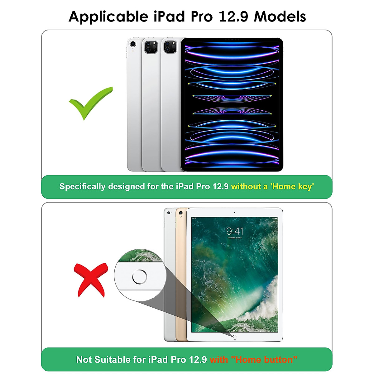 DTTO for iPad Pro 12.9 6th / 5th / 4th / 3rd Generation Case 2022/2021/2020/2018, Leather Folio Stand Cover with Built-in Apple Pencil Holder -Auto Wake/Sleep and Multi Viewing Angles, Dark Brown