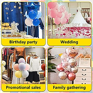 Balloon Stand, Balloon Stand Kit 28Inch Height, Table Balloon Stand 4 Set, for Wedding, Birthday, Baby Shower, Christmas, Parties Decoration (Not Include Balloons)