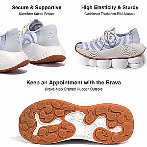 UIN Women's Platform Walking Shoes Casual Comfortable Art Painted Travel Fashion Sneaker Brava Ⅱ Galaxy White (6)