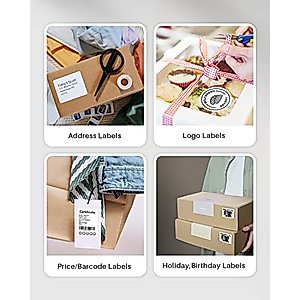 Phomemo Label Maker, Bluetooth Label Printer for Barcode, Address, Home, Mailing, Small Business, Clothing, Portable Label Maker Easy to Use with 3 Rolls Label & Bag