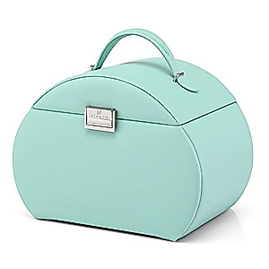 Vlando Princess Style Jewelry Box Half-Moon Design, Fabulous Girls Gift (Green)