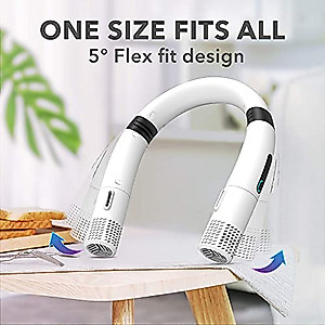 Blast Auxiliary by Blaux Neck Fans for Women - Portable Neck Fan with 18 Hour Rechargeable Battery | 120° Rotatable Bladeless Neck Fan | Three-Speed Neck Cooler | Wireless Personal Fans For Your Neck