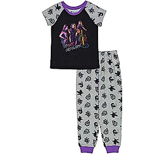 Disney Girls' Descendants 2-Piece Loose-Fit Pajamas Set, SO NOT ORDINARY, 10