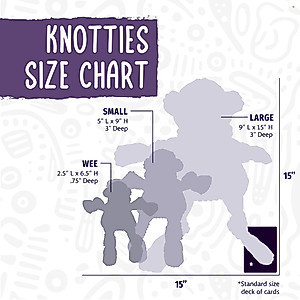 HuggleHounds Knottie Plush Dog Toy - Dog Stuffed Animal Toy, Puppy Toys, Squeaky Dog Toy for Small, Medium & Large Dogs, Durable Plush to Keep Them Busy - Dillie Duck, Large