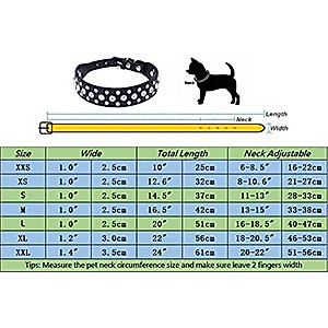 Hotlion Bling Diamond Dog Collar Cute Sparkly Crystal Rhinestone Cat Collars Adjustable Soft PU Leather Fancy Glitter Kitten Puppy Pet Collar for Small Medium Dogs Cats Yellow XXS