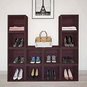 Way Basics,1 shelves Eco Stackable Storage Cube, Cubby Organizer (Tool-Free Assembly and Uniquely Crafted from Sustainable Non Toxic zBoard paperboard), Espresso (11.2"D x 12.8"W x 13.4"H)