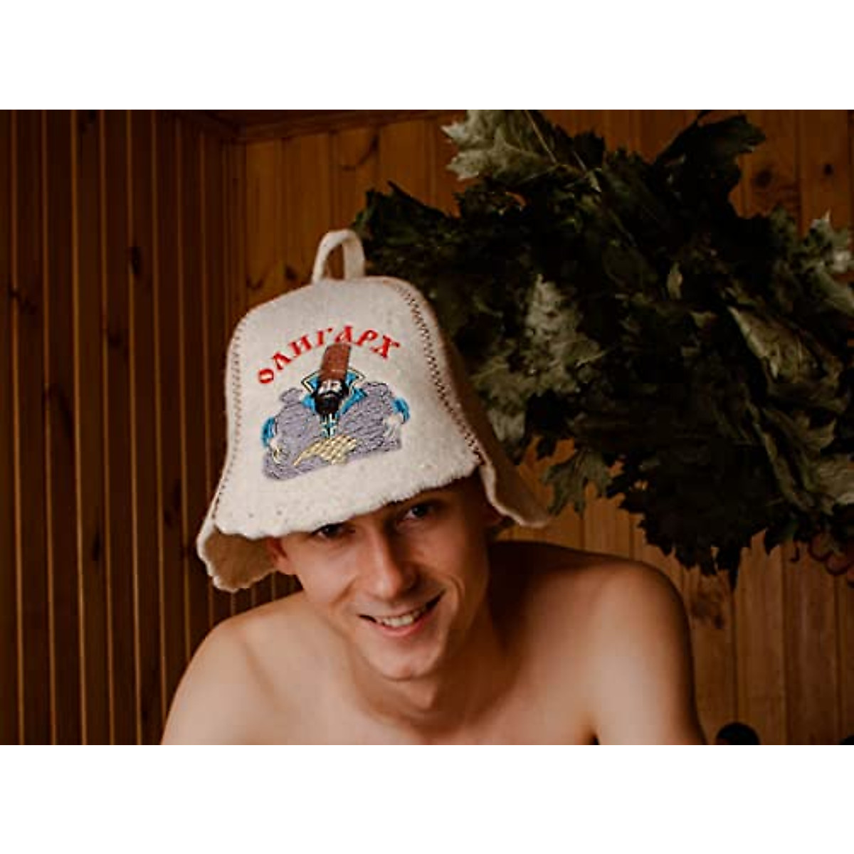 ASKOLD Sauna Hat Oligarch for Sauna Banya Bath House Sauna Hat Finnish - Ukraine Sauna Hat Russian Banya Hat for Men Sauna Hat for Men Sauna Hats