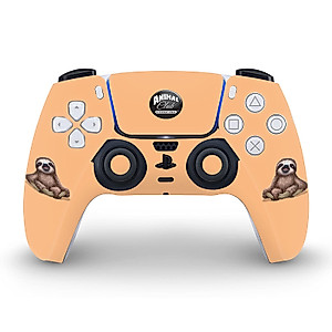 Head Case Designs Officially Licensed Animal Club International Sloth Faces Vinyl Faceplate Gaming Skin Decal Compatible With Sony PlayStation 5 PS5 Digital Edition Console and DualSense Controller