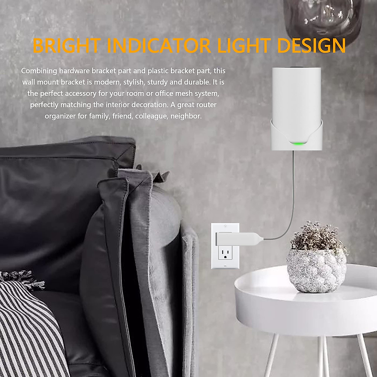 Bangcheer Wall Mount for TP-Link Deco X68/XE75/AXE5300 Mesh Wi-Fi 6 System, Space-Saving Wall Hanging Bracket Holder for Wi-Fi Booster, Cable Organizer Without Messy, Easy Installation (3Pack)