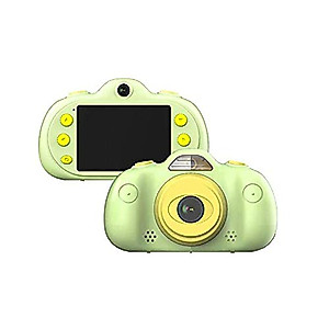 LKYBOA Green Children Camera，2.4Inch Children Digital Cameras for Girls Dual Lens for Year Old Boys Girls Outdoor