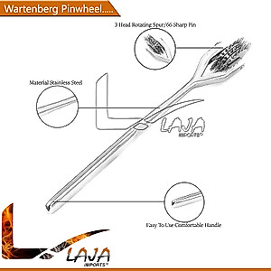 Laja Imports 4 Pcs Set Diagnostic Neurologic Wartenberg Sensory Testing Pinwheel Stimulator for Educational Use