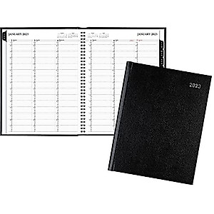 Office Depot® Brand Weekly Appointment Book, 8" x 11", Black, January To December 2023, OD711000