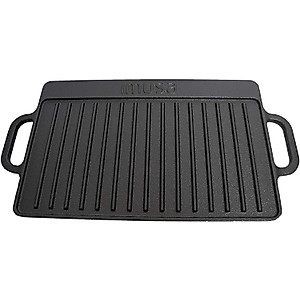 IMUSA USA CORONA-189Y 12.5" Cast Iron Reversible Griddle