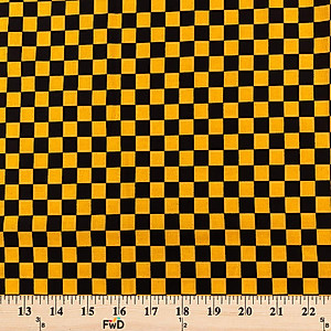 Checkered Print 100% Cotton Geometric Fabric 58/60" Wide Sold BTY (Black/White)