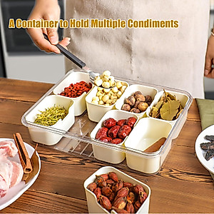 Divided Snackle Box platters with Lid and Handle, Snack Box Charcuterie Container for Portable Snack Platters, Travel Snack Container for Snacks, Fruits, Candy, Nuts - Perfect for parties, picnics
