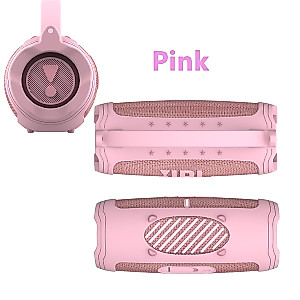 Silicone Cover Case for JBL Charge 5 Portable Bluetooth Speaker, Protective Skin Case for JBL Charge 5 Portable Bluetooth Speaker Accessories(Only Pink Case)