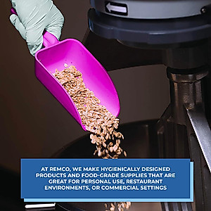 Vikan Remco 63008 Color-Coded Plastic Hand Scoop - BPA-Free Food-Safe Kitchen Utensils, Restaurant and Food Service Supplies, 16 oz, Purple