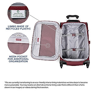 Travelpro Maxlite 5 Softside Expandable Carry on Luggage with 4 Spinner Wheels, Lightweight Suitcase, Men and Women, Burgundy, Carry On 21-Inch
