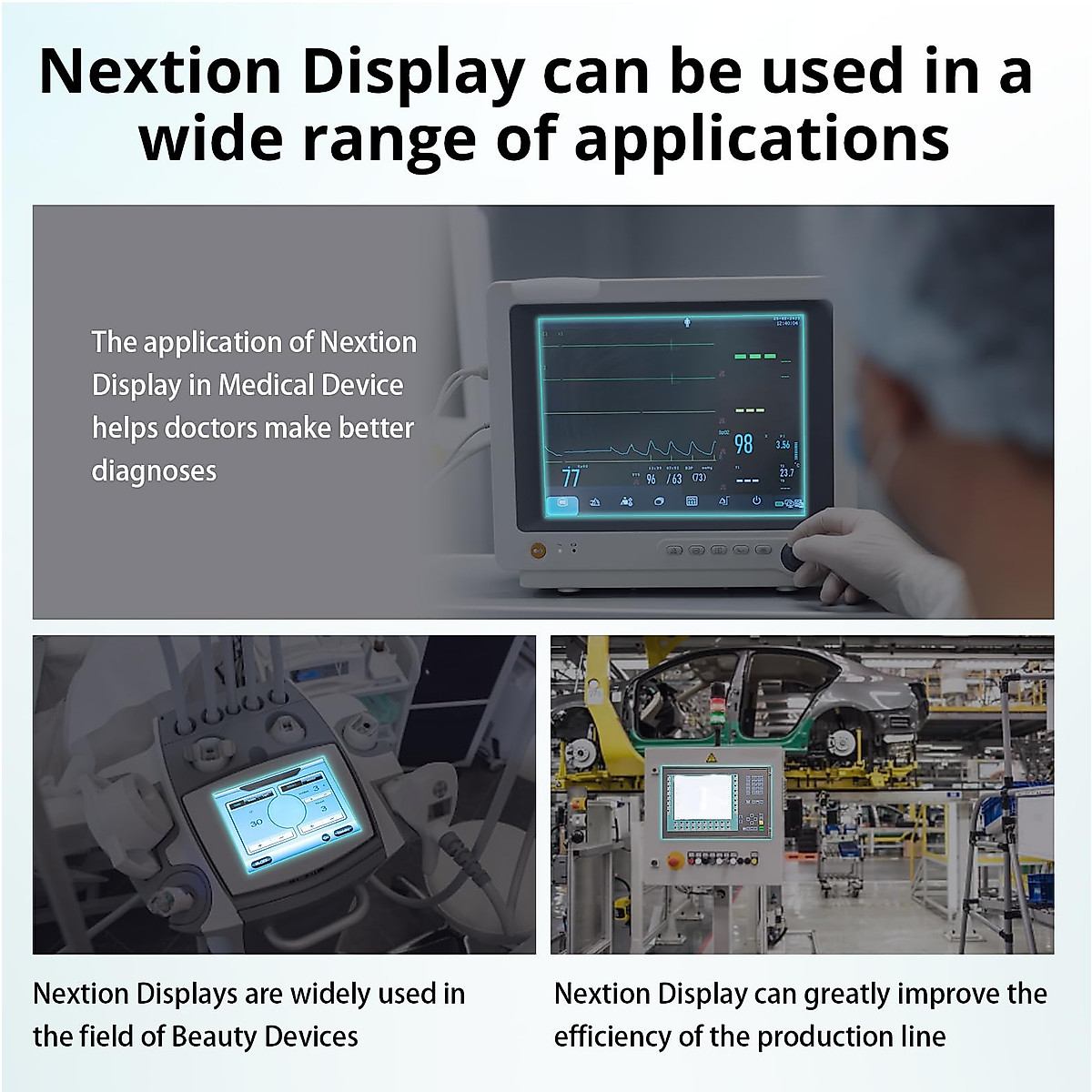 Nextion 3.2″ HMI Display Enhanced Series NX4024K032 Resistive LCD-TFT Touch Screen 400 * 240, Nextion Display with RTC Function and 8 Digital GPIOs, Suitable for Racing Dashboard, MMDVM, etc.