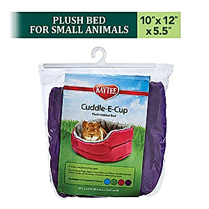 Kaytee Super Sleeper Cuddle-E-Cup Bed for Pet Guinea Pigs, Rats, Chinchillas and Other Small Animals