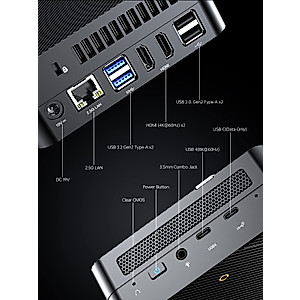 MINISFORUM Venus Series UM773 Lite Mini PC AMD Ryzen 7 7735HS Barebones Desktop Computer, No RAM No SSD, 2.5Gbps LAN, 2X4K HDMI, 1X8K USB4 Output, Radeon 680M Graphics Micro PC