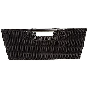Whitmor Rattique Shelf Tote Black
