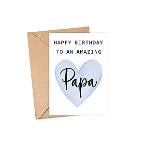 TunlaStore Happy Birthday To An Amazing Papa Card - Cute Birthday Card For Papa - Greeting Card - Amazing Papa Card - Papa Birthday Gift - Best Papa Birthday Card - Gift Idea Happy Birthday