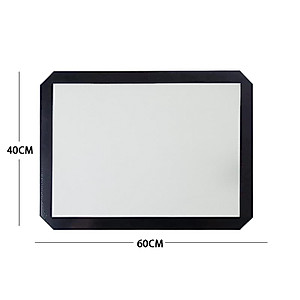 Large Silicone Baking Mat (15.7'x23.6') with Measurement Indicators, Non-Slip Surface, and Pastry Mat Sheet for Dough Rolling - Perfect for Creating Cookies, Macarons, and Bread - Pack of 2