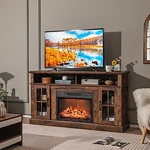 ORALNER Electric Fireplace Insert 23 Inch, Recessed Fireplace Heater w/ 3 LED Flame Effects, Remote Control & 6H Timer, Overheat Protection, Indoor Fireplace Insert for TV Stand, 1400W, Black