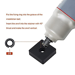 MEFONKOU 3/8" Impact Socket Retainer Clip with O-Ring for Milwaukee Electric Wrench/Air Wrench, Including Anvil Retaining Ring Install Tool（5 /Pack）