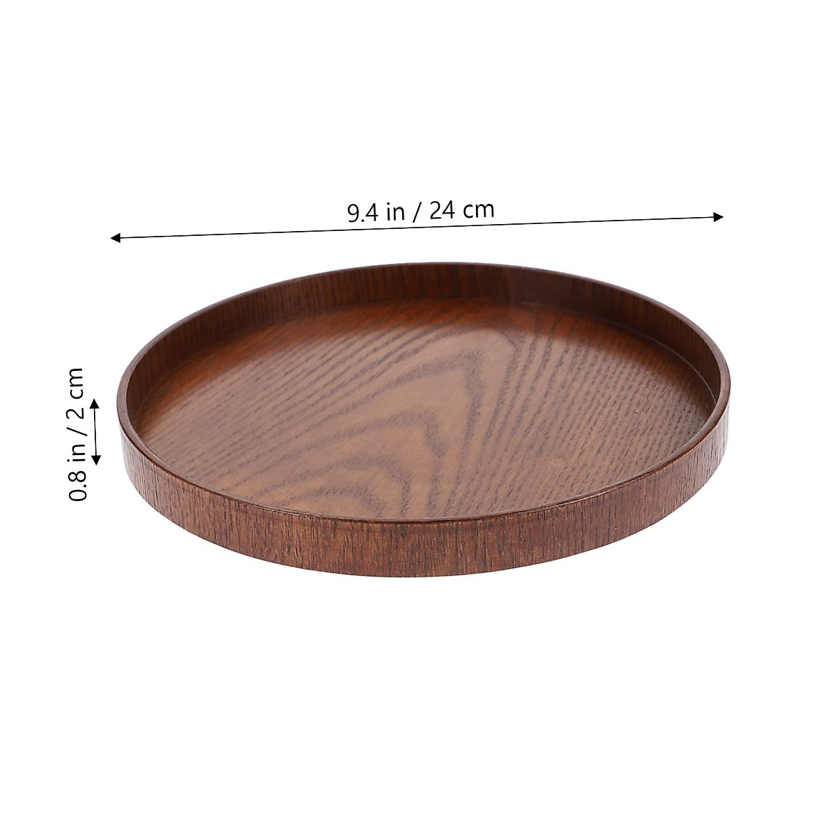 VILLCASE 4pcs Wooden Round Tray Coffee Table Decor Tray Cutlery Tray Round Coffee Table Tray Wood Tray for Desktop Trays Decorative Large Tray Dessert Serving Tray Wooden Shape Tray Tea Set