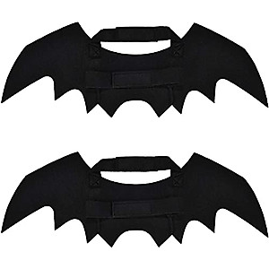 Irichna 2Pack Puppy Cat Bat Wings for Halloween Party Costume, Dog Cat Cosplay Bat Costume, Cute Puppy Cat Dress Up Clothes